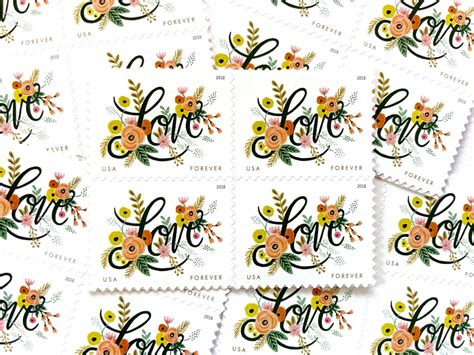 Usps Love Flourishes 2018 Forever Stamps Booklet Of 20 Postage Stamp