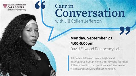 Carr In Conversation With Jill Collen Jefferson Youtube