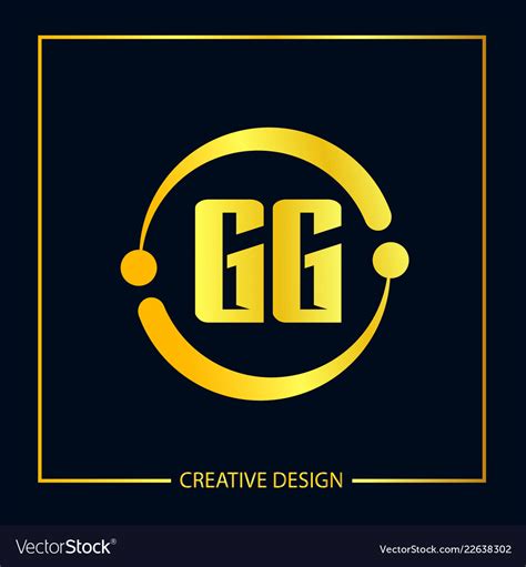 Initial Letter Gg Logo Template Design Royalty Free Vector