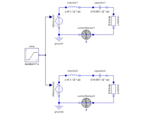 Modelica Electricalanalogexamplesseriesresonance System Modeler