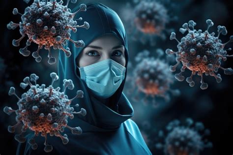 Premium Ai Image Virus Microscopic Infectious Agent Nucleic Acid Rna