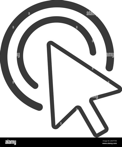 Computer Mouse Cursor With Selection Circle In Vector Stock Vector