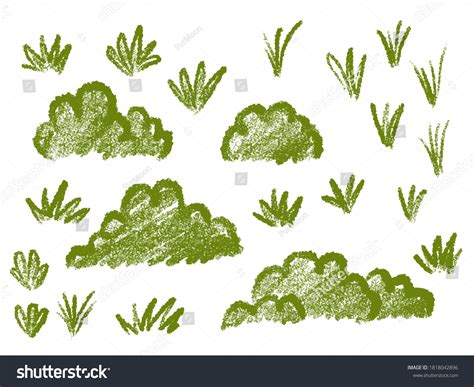 Abstract Crayon Shape Like Grass Crayon Stock Vector Royalty Free