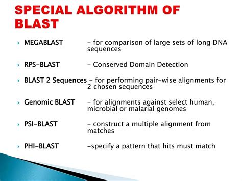 Blast Bioinformatics Pptx Databases Computer Software And
