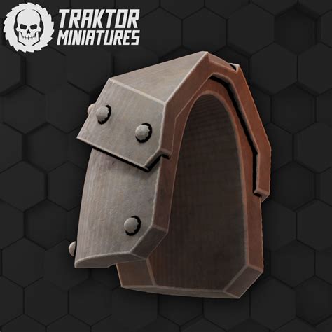 3d Printable Mk Hex Shoulder Pad By Traktor Miniatures