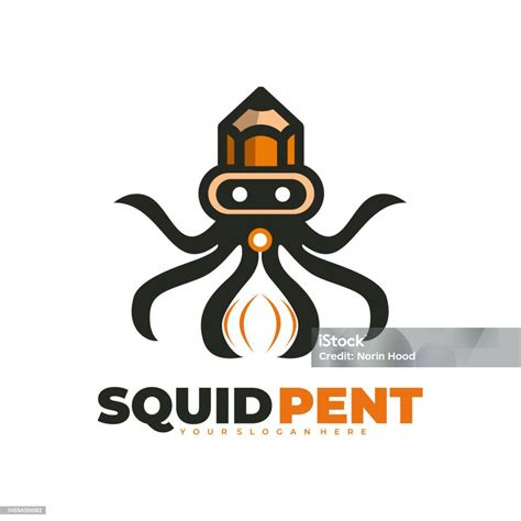 Squid Pen Template Vector Design Vector Stock Illustration Download