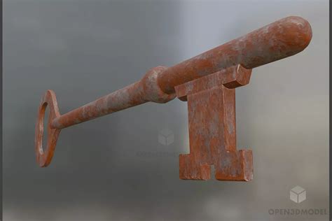 Rust Lock Key Free 3d Model Blend C4d Dae Fbx Obj Open3dmodel