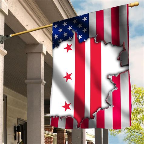Washington Dc Flag Inside Usa Flag Washington Dc City Patriotic Hangin