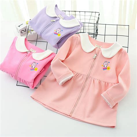 女童外套春秋款儿童卫衣韩版新款开衫拉链上衣中大童女孩翻领春装虎窝淘