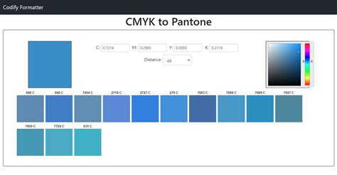 Cmyk To Pantone Color Converter Online Codifyformatter