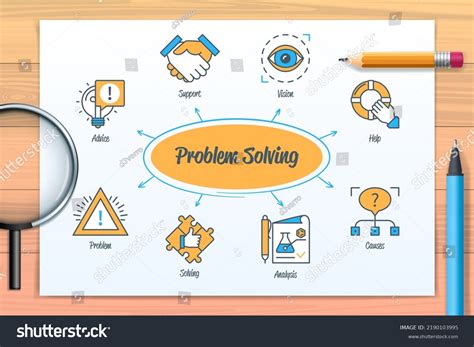 Problem Solving Chart Icons Keywords Problem Stock Vector Royalty Free 2190103995 Shutterstock