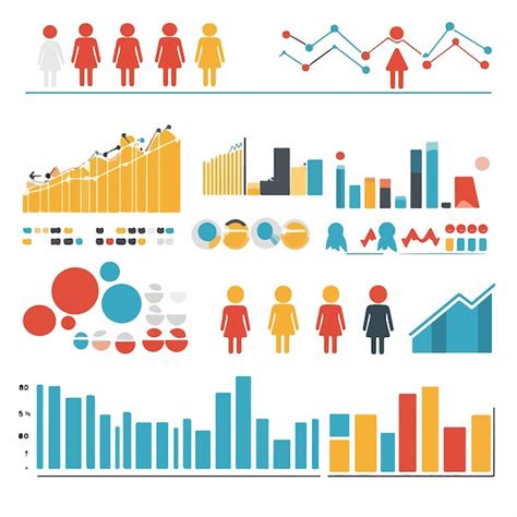 Demography Infographic Set Icons Vector Illustration Premium Ai