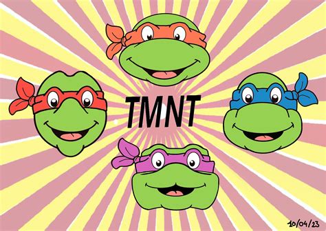 Three Versions Of The Tmnt Faces First Digital Drawing R Drawing