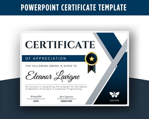 Award Certificate Template Powerpoint