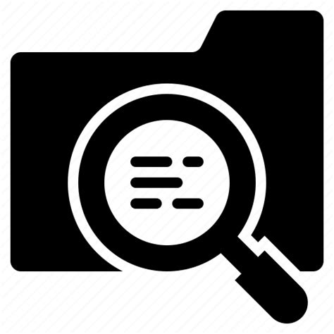 Folder Data Database Finding Search Magnifying Glass Icon Download On Iconfinder