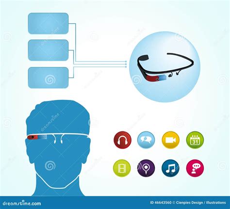 Smart Glasses Apps Stock Vector Illustration Of Glasses 46643560