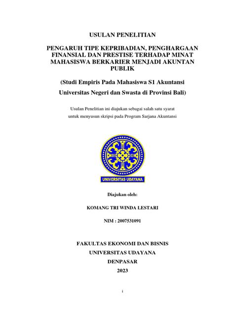 11 Komang Tri Winda Lestari 2007531091 Pdf Bisnis Pengelolaan Keuangan And Uang