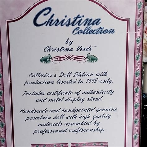 The Christina Doll Collection Toys Limited Edition The Christina
