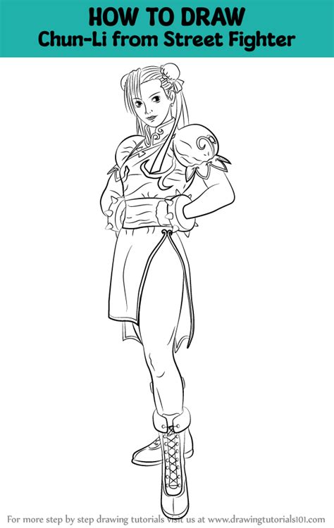 How To Draw Chun Li From Street Fighter Street Fighter Step By Step
