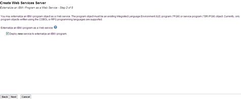 Example Of Creating A Web Service From An Rpgle Service Program Using The Iws Server Wizard