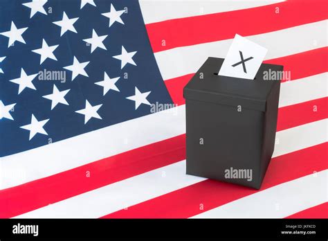 Black Ballot Box American Us Stars And Stripes Us Presidential