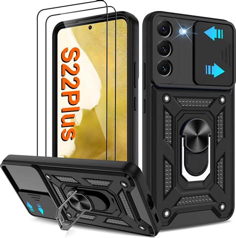 For Samsung Galaxy S22 Plus Casewith Camera Lens Cover Hd