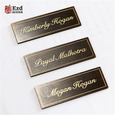 Customize Engraved Brass Plaque Metal Name Plate Logo Sign From Ezd