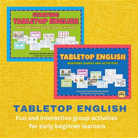 Tabletop English Beginner Group Activities The Book Next Doorthe