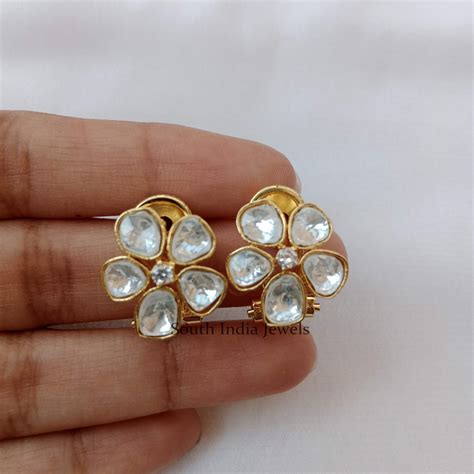 Superb Sparkling Massonite Earrings South India Jewels