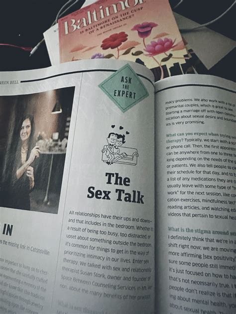 Ask The Expert Susan Stork Sex Therapy Baltimore Magazine — Space