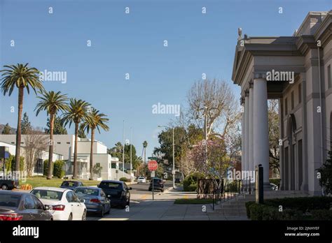 Afternoon View Of A Historic Church In Downtown Monrovia California