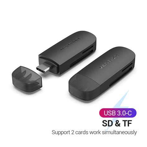 Vention Card Reader Usb 3 0 Type C 512gb Fast Transmission 2 In 1 Sd