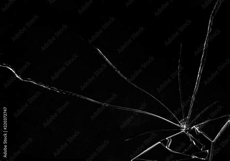 Shards Of A Broken Glass On A Black Background Shattered Pieces Useful Texture In Overlay Mode