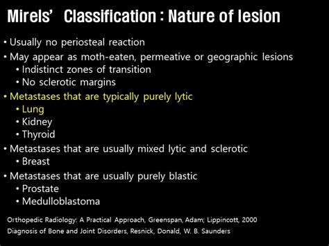 Mirels Classification For Pathologic Fractures