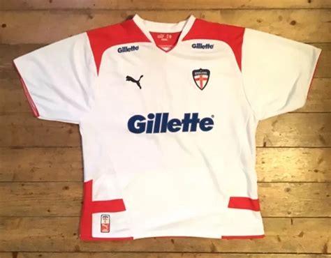 England Rugby League 1895 Vintage Home Shirt Jersey Gillette Puma