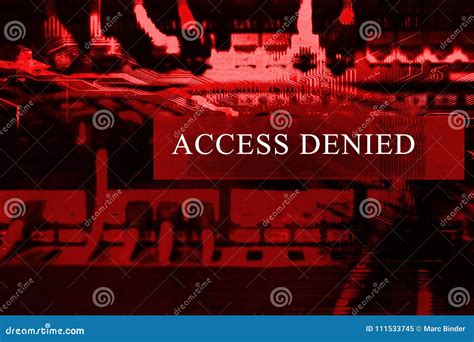 `access Denied` At Computer System Screen Stock Image Image Of Alarm