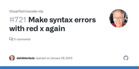 Make Syntax Errors With Red X Again Issue VisualText Vscode Nlp GitHub