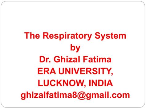 Respiratory System Grade 9 Sciencepptx