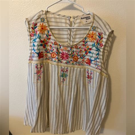 Savanna Jane Tops Savanna Jane 3x Embroidered Top Poshmark