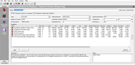 Diet Analysis Software Nutritionist Pro™
