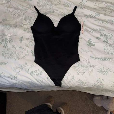 Black Bodysuit With Adjustable Straps Bodysuit Depop