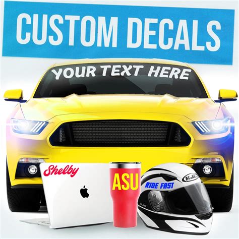 Custom Stickers 50 Colors 30 Fonts 30 Sizes Vinyl