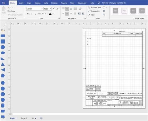 Visio Format Engineering Drawing Schematic Or Blueprint Template
