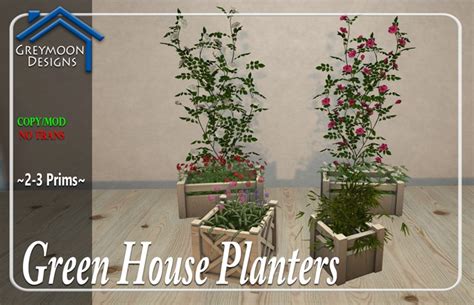 Second Life Marketplace Green House Planters
