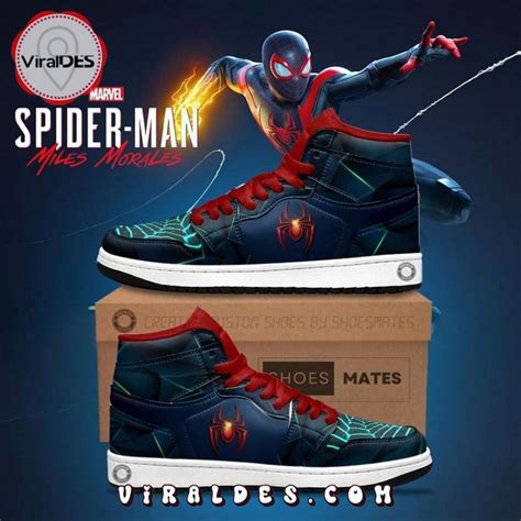 Miles Morales Spiderman Air Jordan 1 High Top Shoes Viraldes Store
