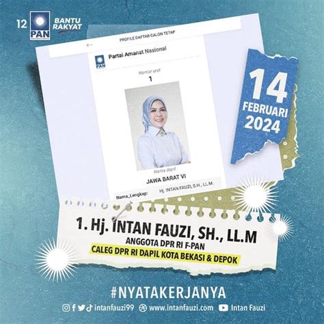 Intan Fauzi Caleg Dpr Ri Kota Bekasi 2024 Teruji And Terbukti Intan Fauzi