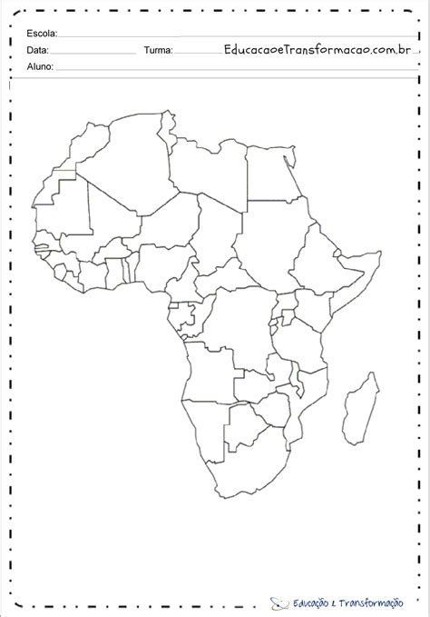 Mapa Politico Da Africa Para Colorir Fdplearn