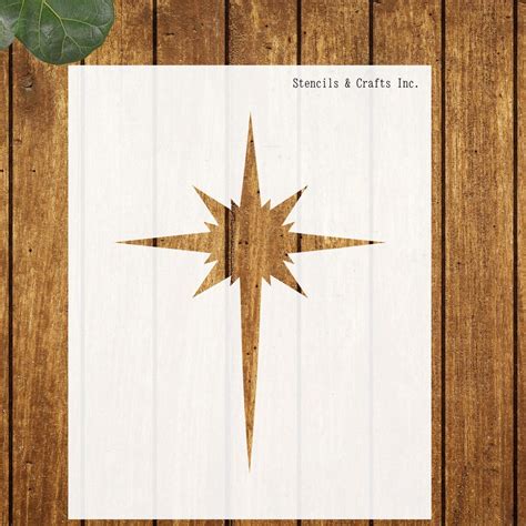 Bethlehem Star Stencil Star Template North Star Stencil Christmas