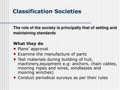 Ppt Classification Societies Powerpoint Presentation Free Download