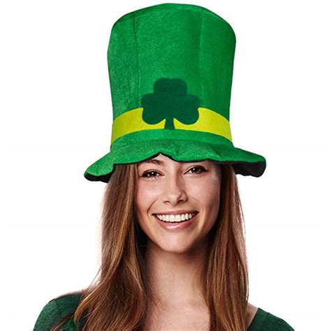 Irish Shamrock Hat Green Velvet Top Hat Happy St Vicedeal